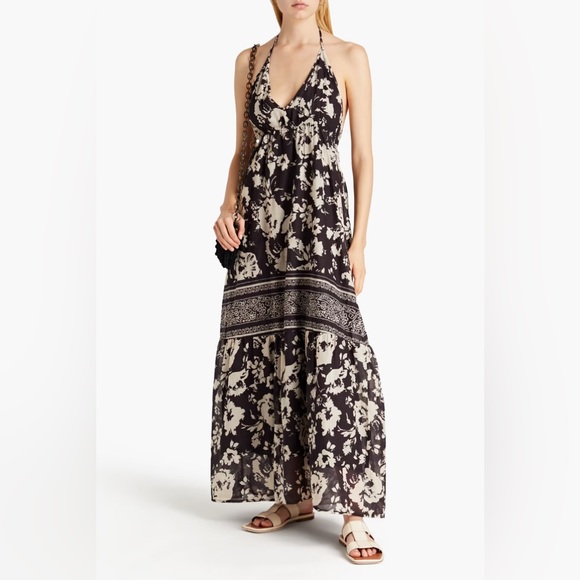 ba&sh | Dresses | Bash Downtown Floral Mixed Print Cotton Maxi Dress ...